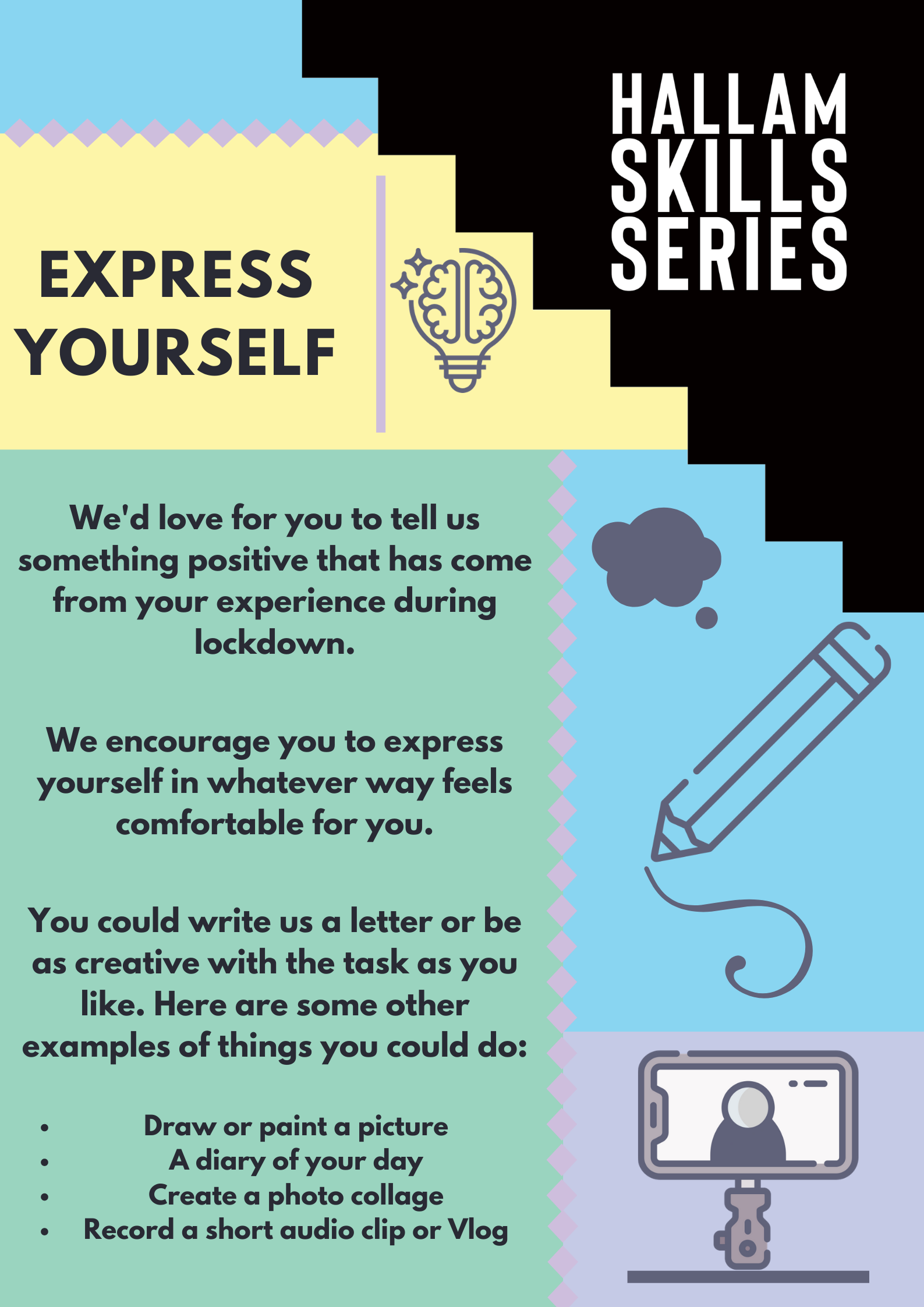 Y9/Home Learning Task 2: Creative task - express yourself! | Hallam ...